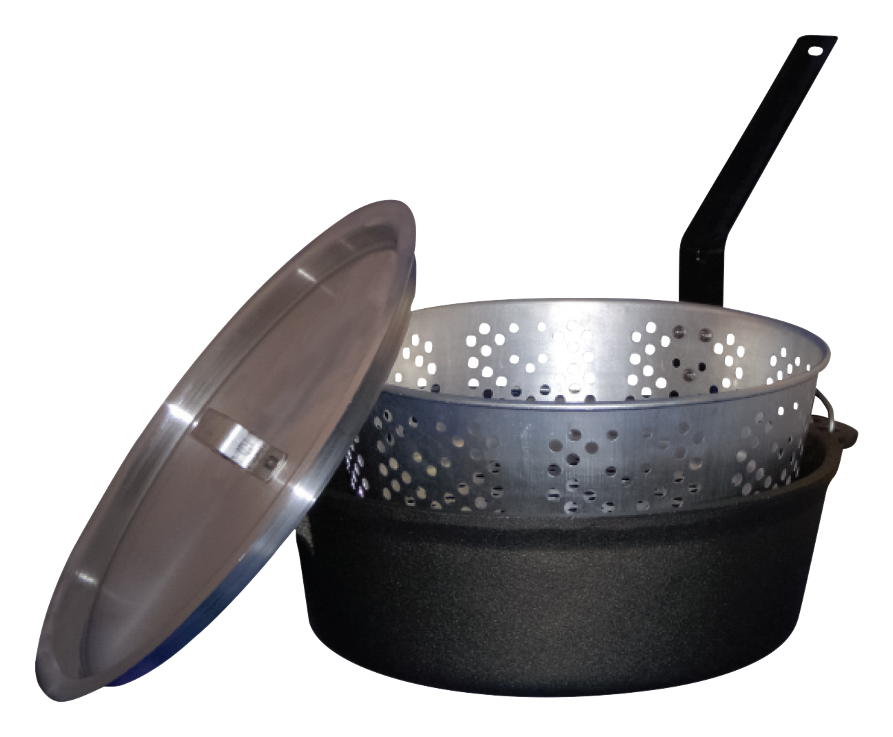 King Kooker 6-Quart Cast-Iron Pot with Aluminum Lid and Basket | Bass ...
